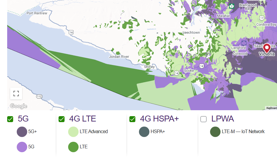 Cell Service / Dead Zones - Infrastructure - VibrantVictoria